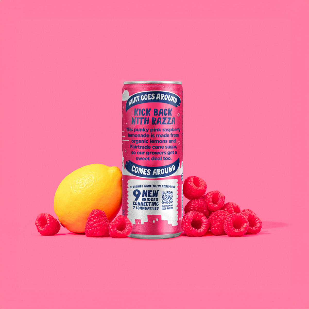 Razza Raspberry Lemonade [24 Cans] Organic | Karma Drinks UK